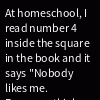 At homeschool, I read number 4 inside the square in the book and it ...