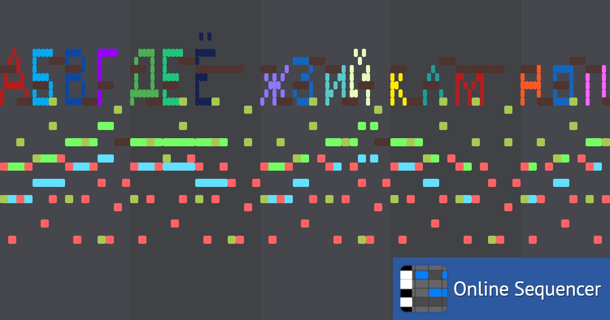 Russian Alphabet Song, Heck! (R.A.S.H.) but better - Online Sequencer