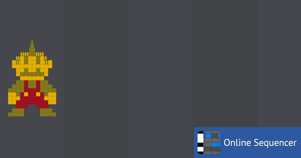 Mario with a spiky mohawk - Online Sequencer