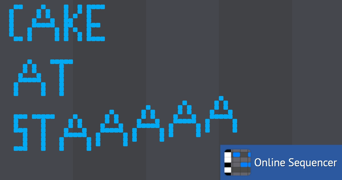 cake at stake (bfdi) - Online Sequencer
