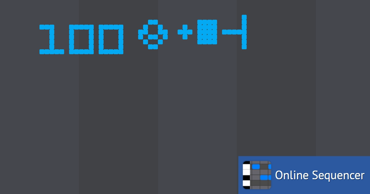 100 plays, 100 notes - Online Sequencer