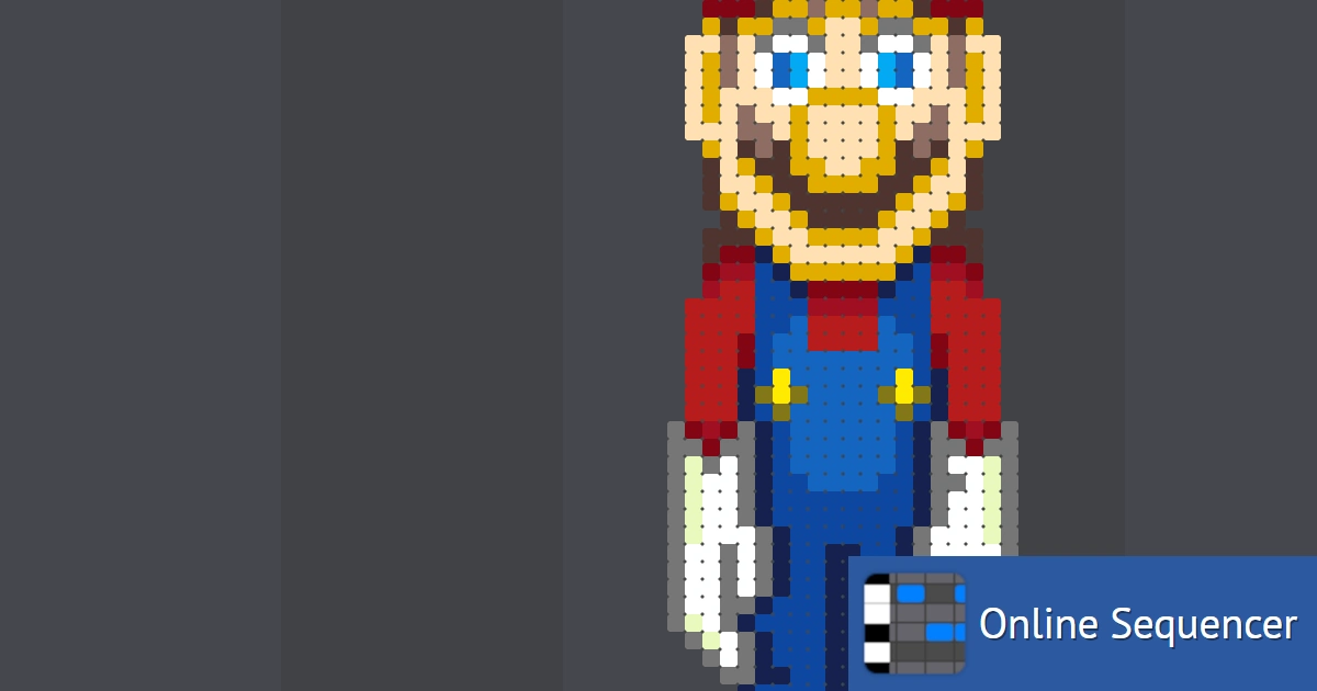 Mario in a different art style - Online Sequencer