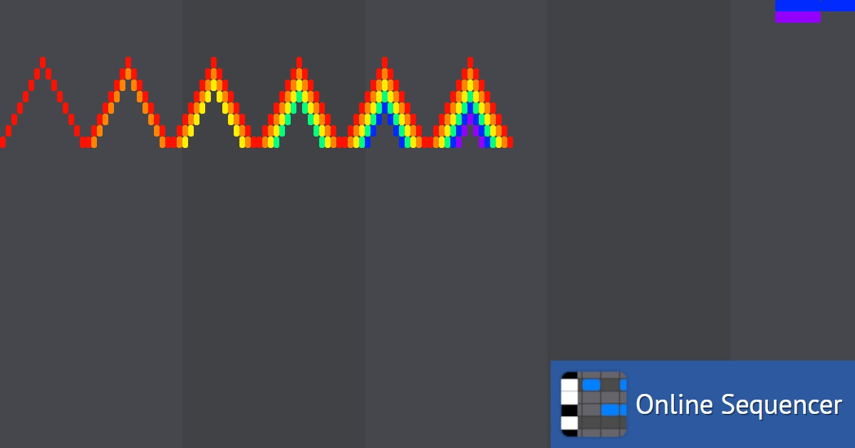 rainbow colors noise challenge - Online Sequencer