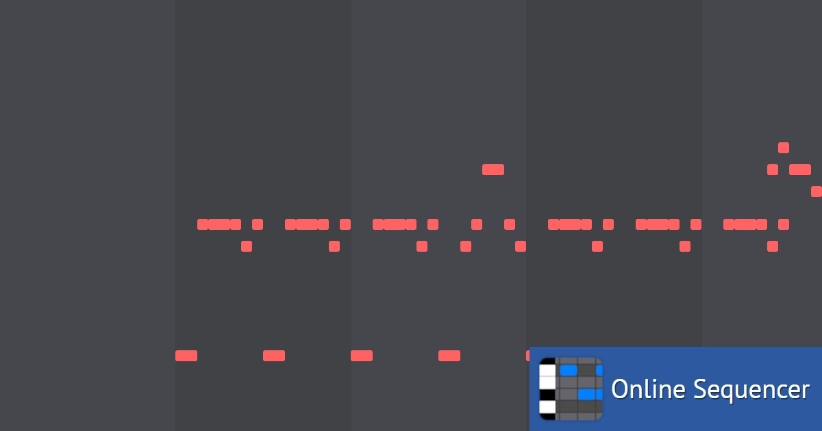 Bad Apple 8bit sine NO DOUBLE NOTES - Online Sequencer